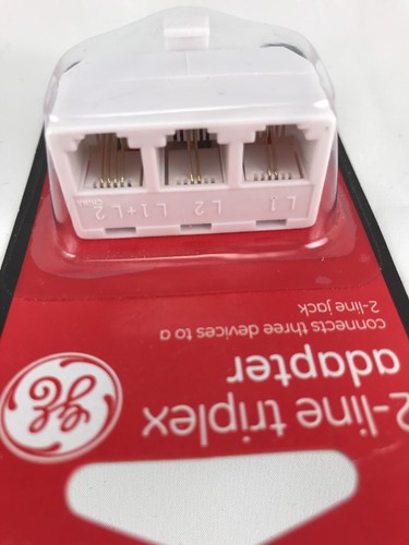 2-Line Triplex Adapter Power GE Connects Three Devices to a 2-Line Jack ...