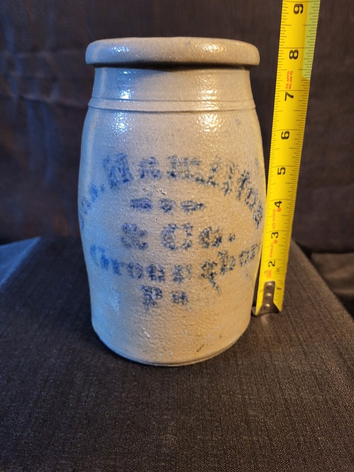 Jas. Hamilton & Co. Greensboro, PA Salt Glaze Crock Stoneware Jar | eBay