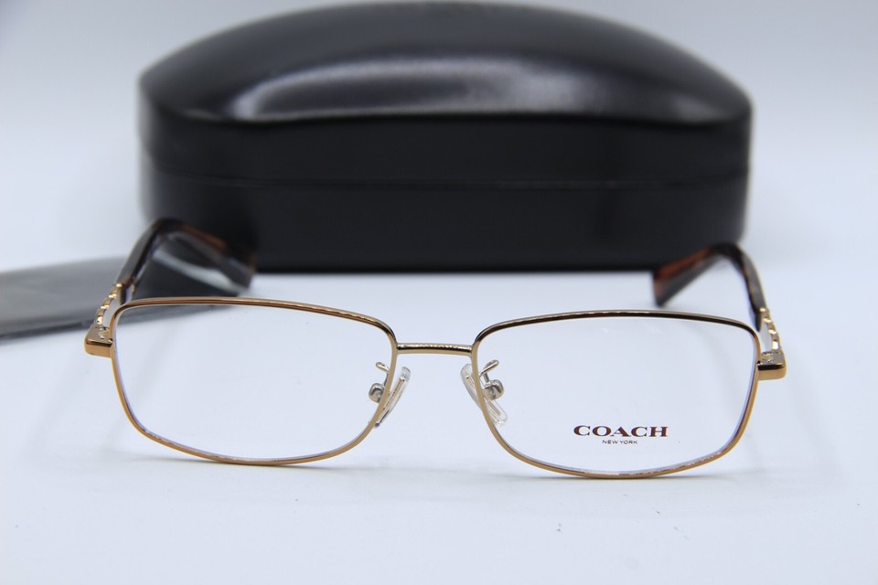 NEW COACH HC 5147 9425 SHINY GOLD CLEAR GREEN AUTHENTIC EYEGLASSES ...