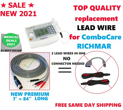 NEW 2025 ELECTRODE LEAD WIRE for RICHMAR ComboCare Electrotherapy 7 FEET LONG 48694043835| eBay