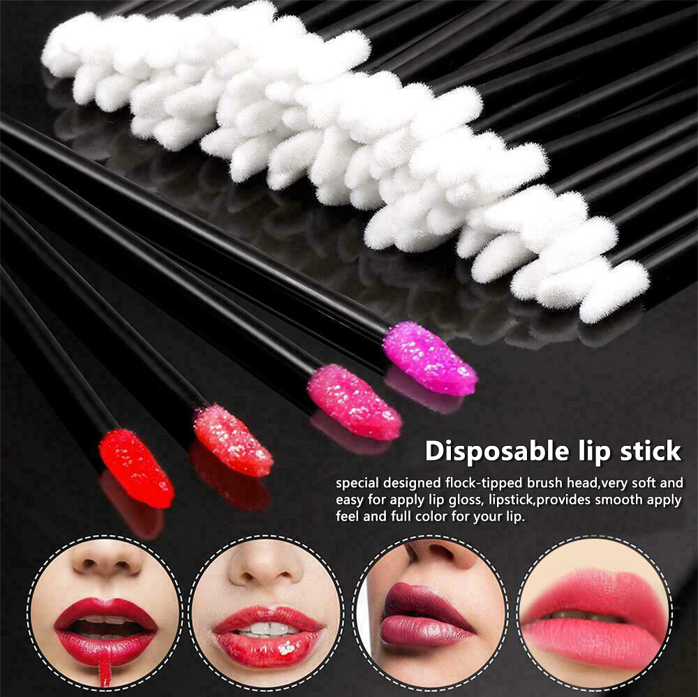 100/500/1000pcs Lip Gloss Brush Disposable Wands Lipstick Applicator ...