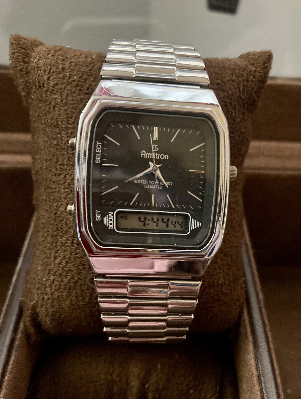 Armitron Water Resistant Silver Toned Wristwatch w/ Metal Expansion ...