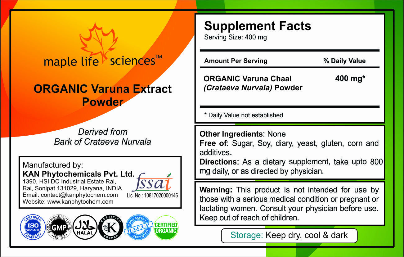 ORGANIC Varuna Bark Powder Crataeva Nurvala NO fillers Pure & High ...