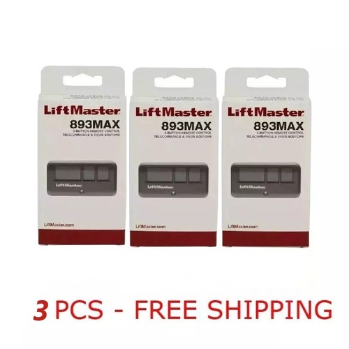 3 Pack 893MAX LiftMaster 3 Button Remote Control Garage Door Opener | eBay