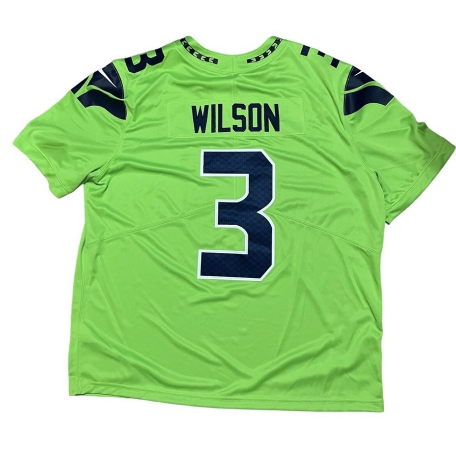 Nike Vapor Limited Russell Wilson Color Rush Neon Green Seahawks NFL ...