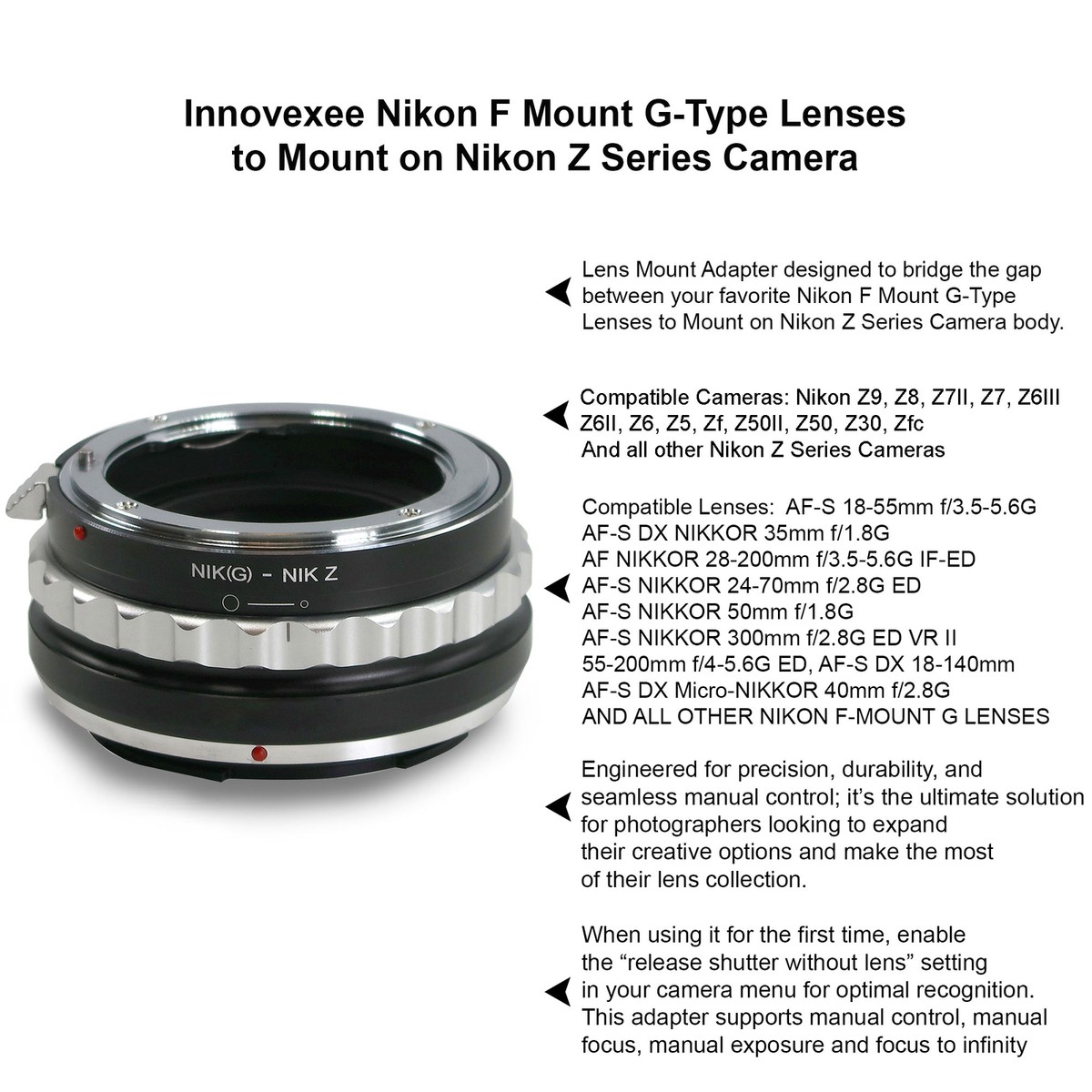 Nikon AF-S 50mm f/1.4G Lens works with Nikon Zfc Z30 Z7 II Nikon AF-S 50mm f/1.4G Lens works with Nikon Zfc Z30 Z7 II