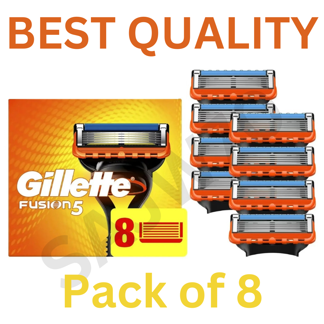 *NEW* Gillette Fusion 5 Power Razor Blades Men, Pack of 8 Razor Blade ...