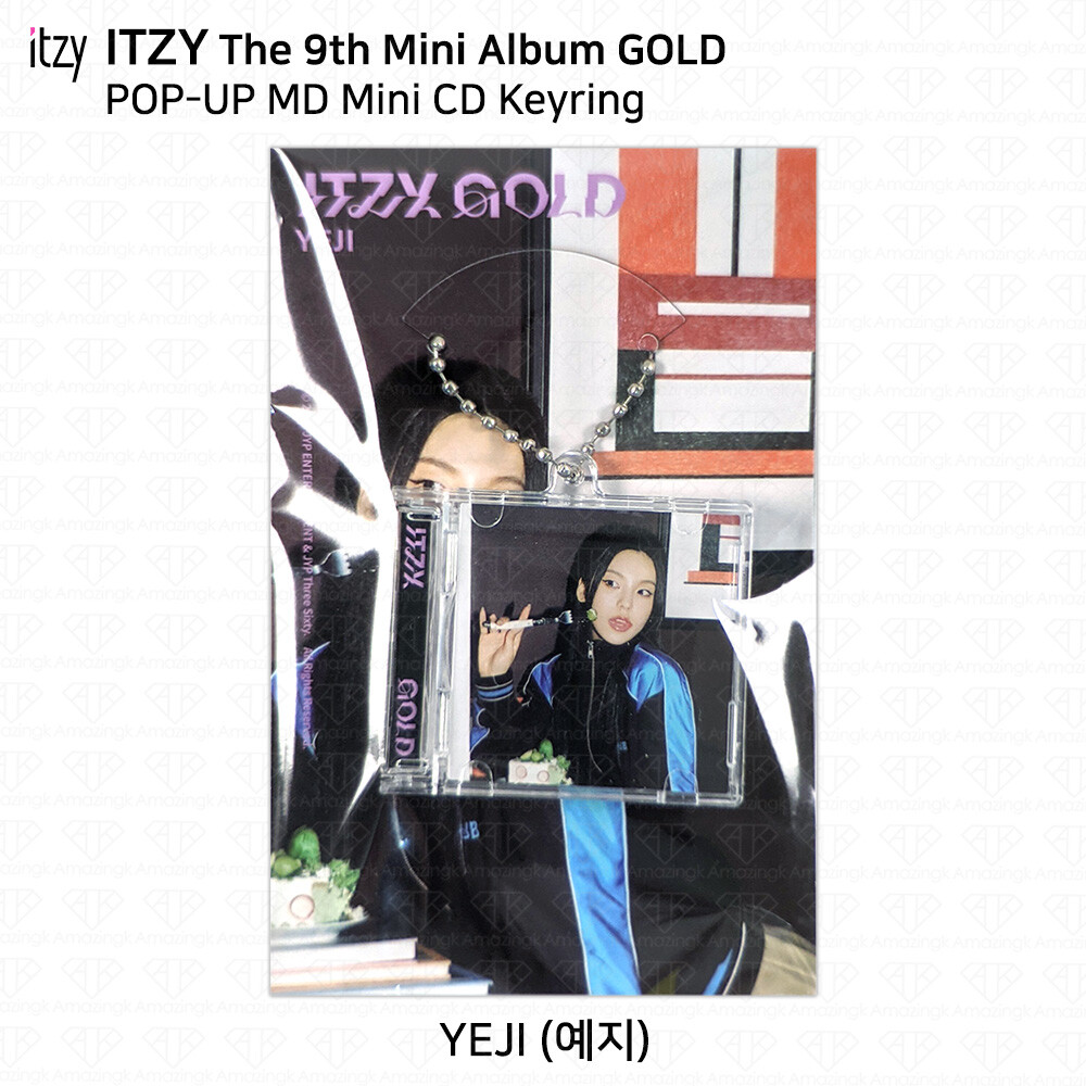 ITZY 9th Mini Album GOLD POP-UP MD Mini CD Keyring Yeji Ryujin Chaeryeong KPOP | eBay