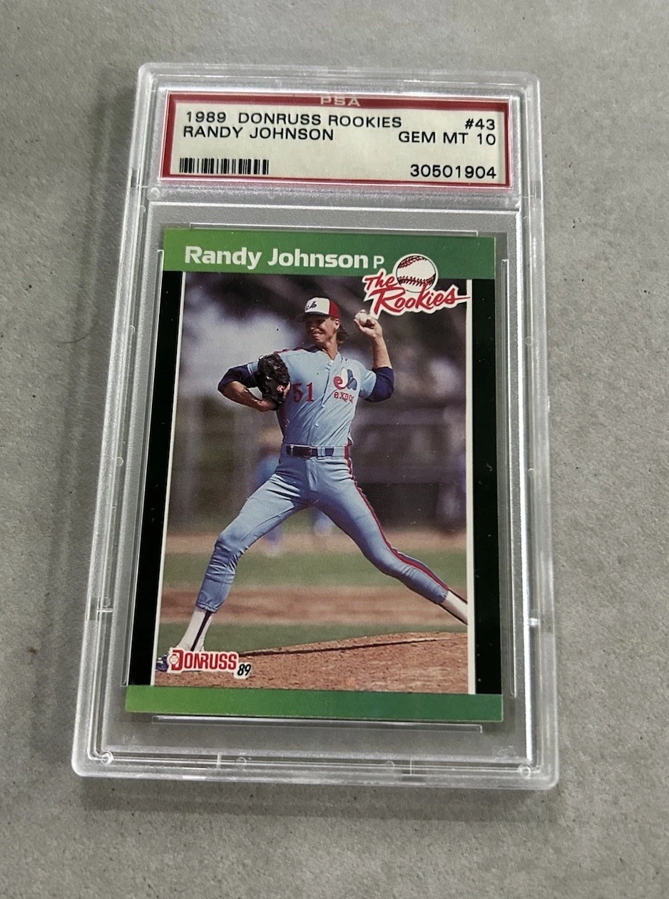 1989 Donruss Rookies #43 Randy Johnson Rookie RC Card PSA 10 GEM MINT ...