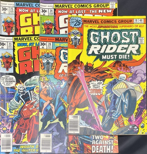GHOST RIDER #19 20 23 24 25 Marvel JOHN BYRNE Kirby Daredevil 1st WATER ...