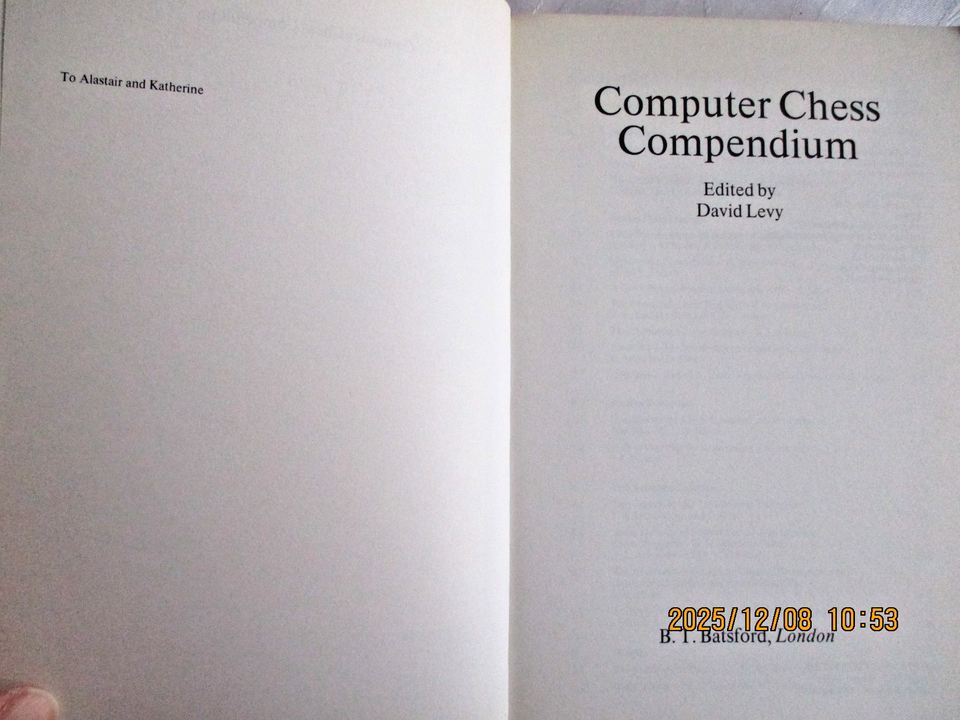 Schach Computer Chess Compendium von David Lavy | eBay.de