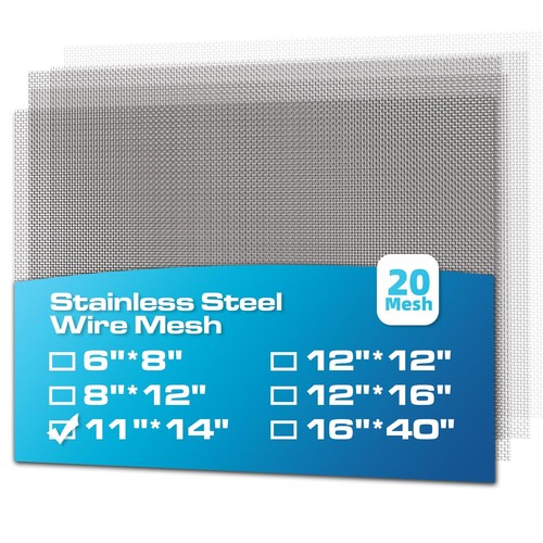 4 Pack 11x14 Inch Wire Mesh, 20 Mesh Stainless Steel Mesh, Never Rust ...