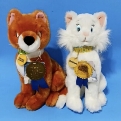 Disney Store Aristocats 14" Plush Set Thomas O'Malley & Duchess Cat ...