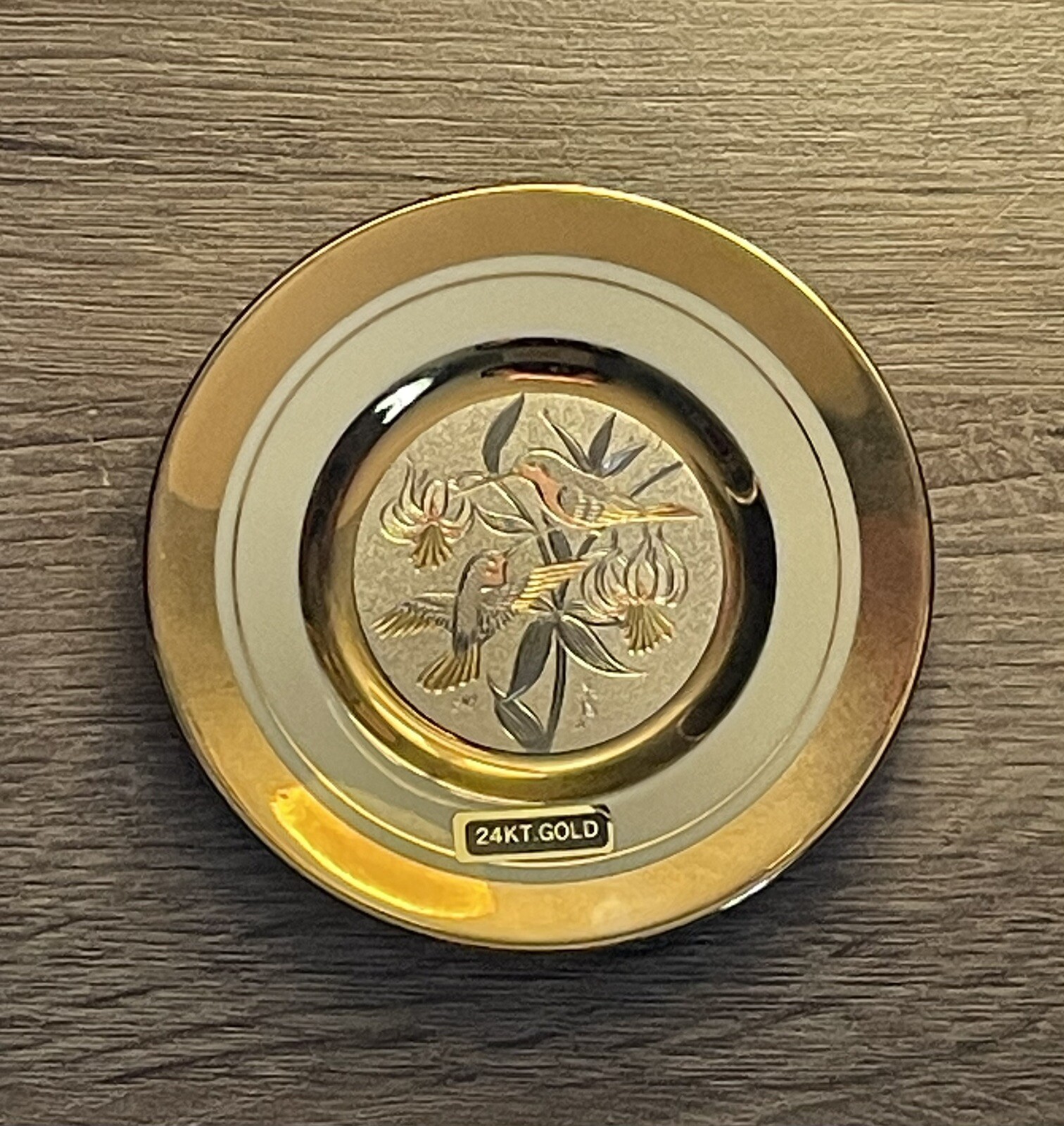 24KT Gold Rim Original Chokin Collection Dynasty Gallery Two Birds ...