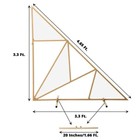 GOLD 3 ft Triangle Geometric Metal Arch Backdrop Stand Wedding ...
