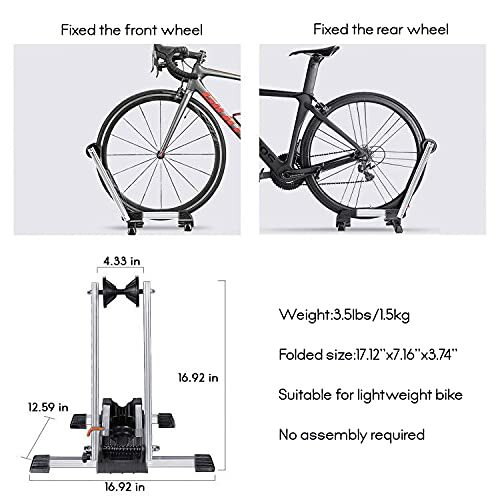 Sports Foldable Alloy Bicycle Stand Bike Floor Parking Rack Steady ...