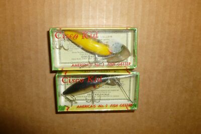 CISCO KID TACKLE #1304 & #321 FISH LURES NEW IN BOX WITH BOX PAPER ...
