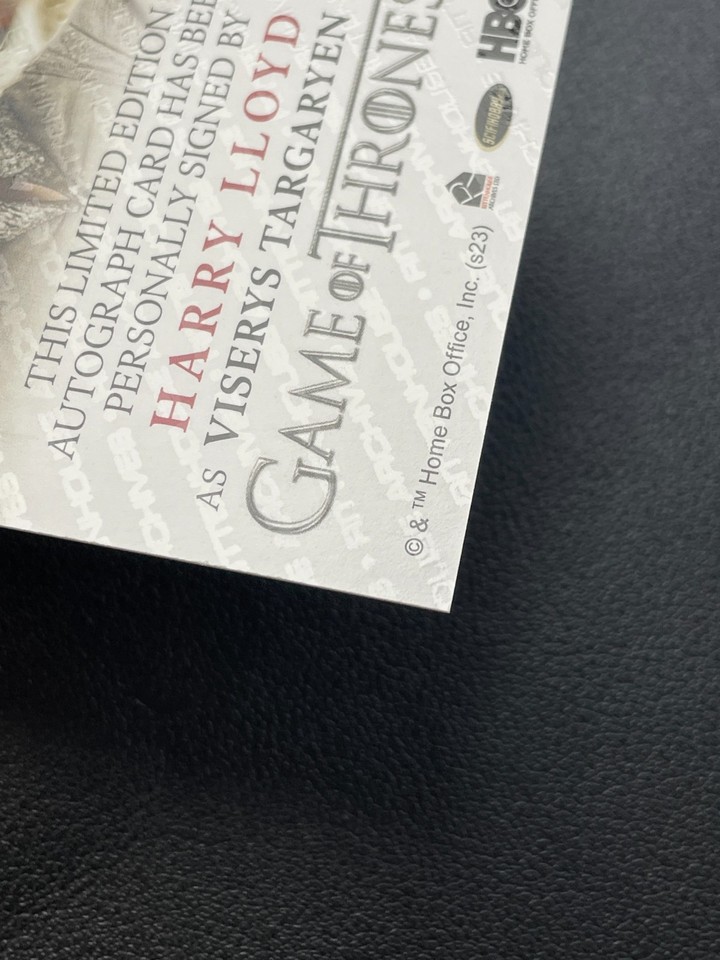 Game Of Thrones Harry Lloyd As Viserys Targaryen Auto BJHT | eBay
