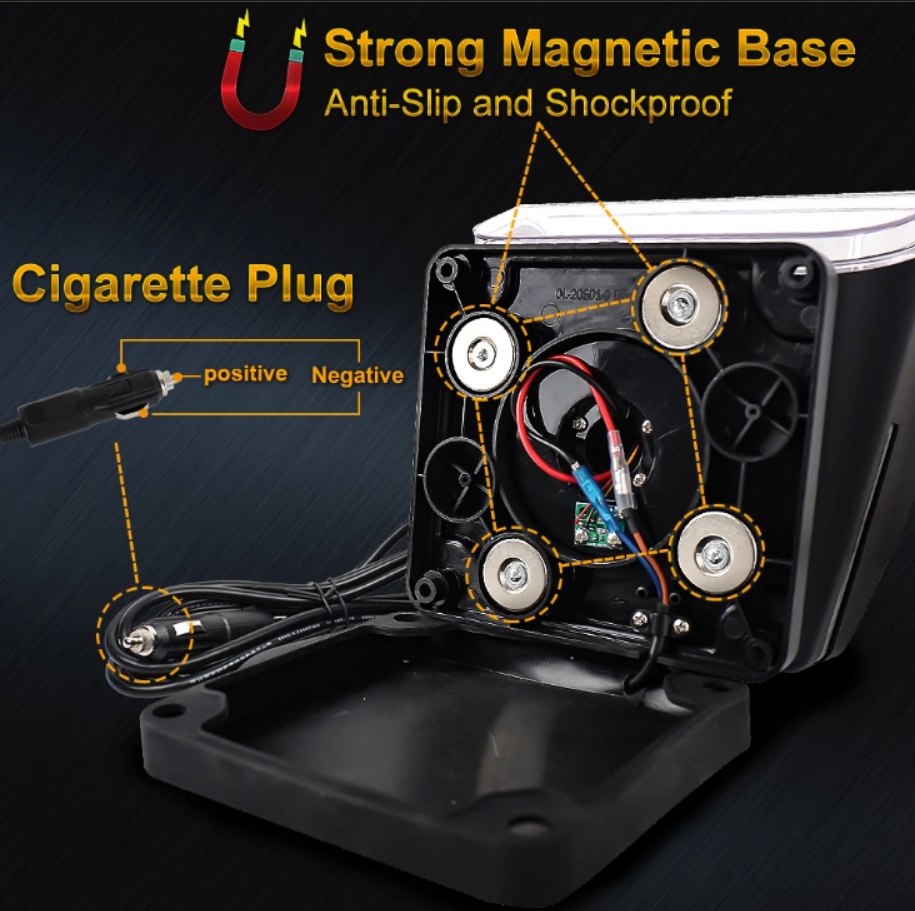 Black LED Remote Control Marine Boat car Truck Searchlight Wireless ...