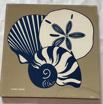 Marushka Canvas Blue Shells Print | eBay