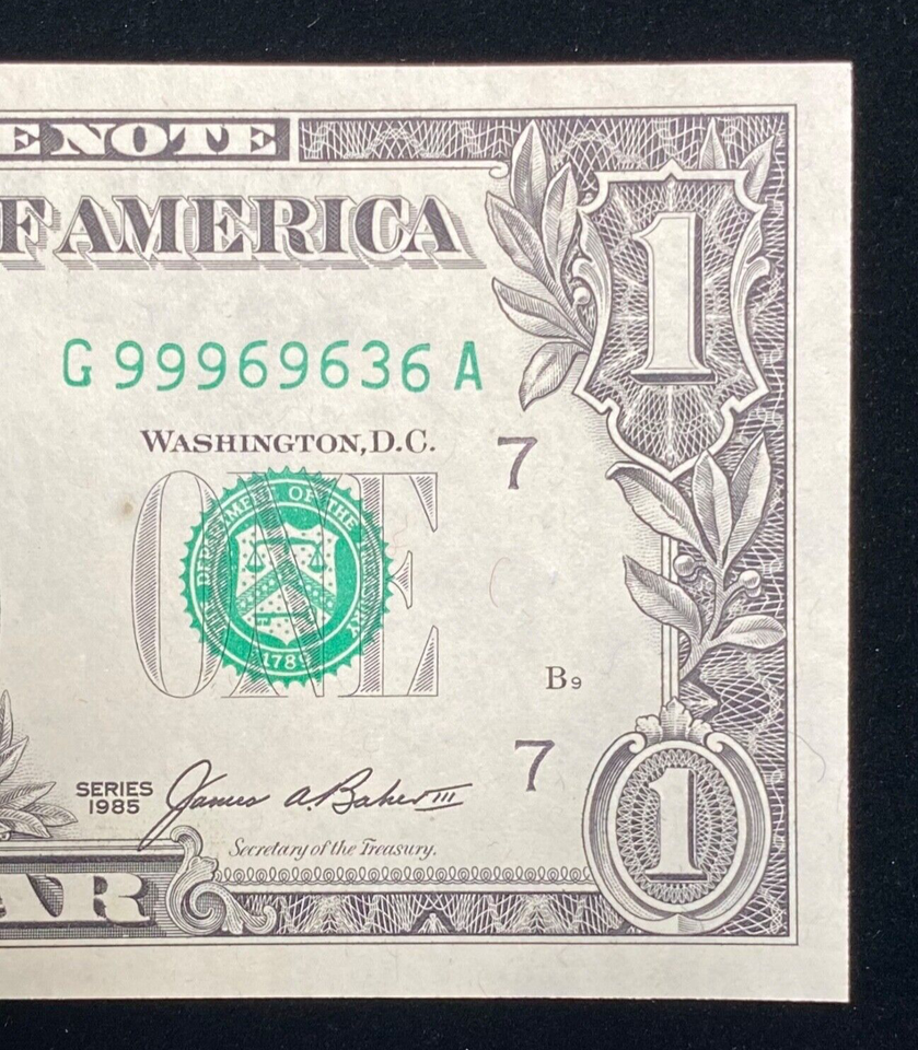 High Serial Number Note LOT_UNC ️99999_999~~1985/2003🏧FLIPPER NOTE ...