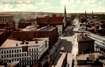 Utica NY-New York Bird's Eye View c1909 Vintage Postcard | eBay
