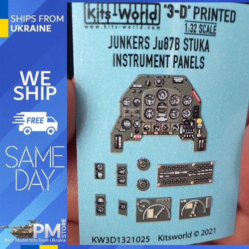 Kits World KW3D1321025 1/32 Decal Junkers Ju 87B STUKA Cockpit ...