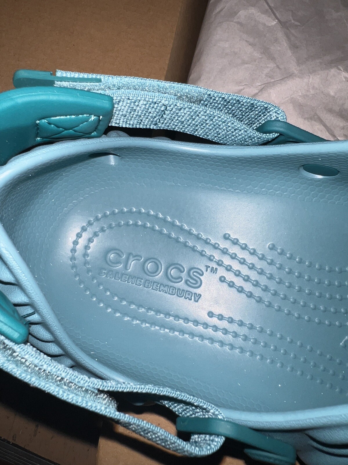 Salehe Bembury Crocs Size 12 - Mens Pollex Clog by ‘Turq Tonic’ Perfect ...