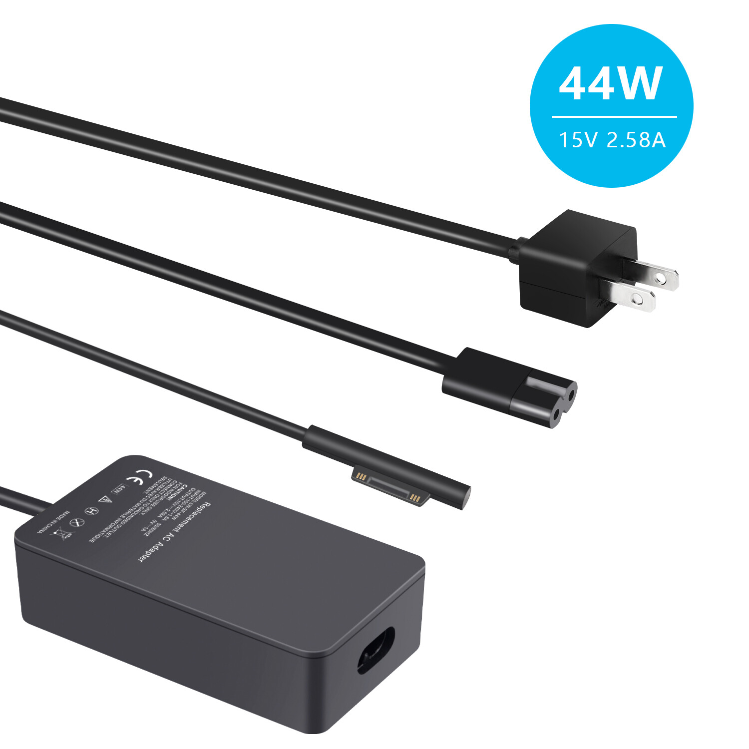 65W For Microsoft Surface Pro 5/6 Tablet Power Supply 1796 Adapter 15V ...