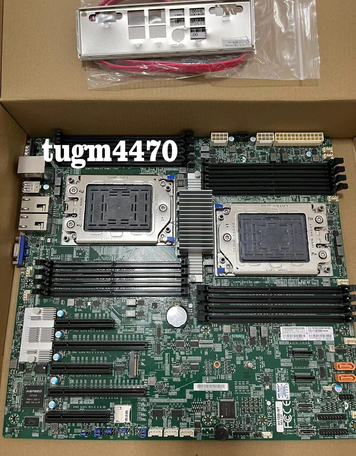 SuperMicro H11DSI-NT Rev2.0 Server Dual Gigabit Ethernet forEPYC7001 ...
