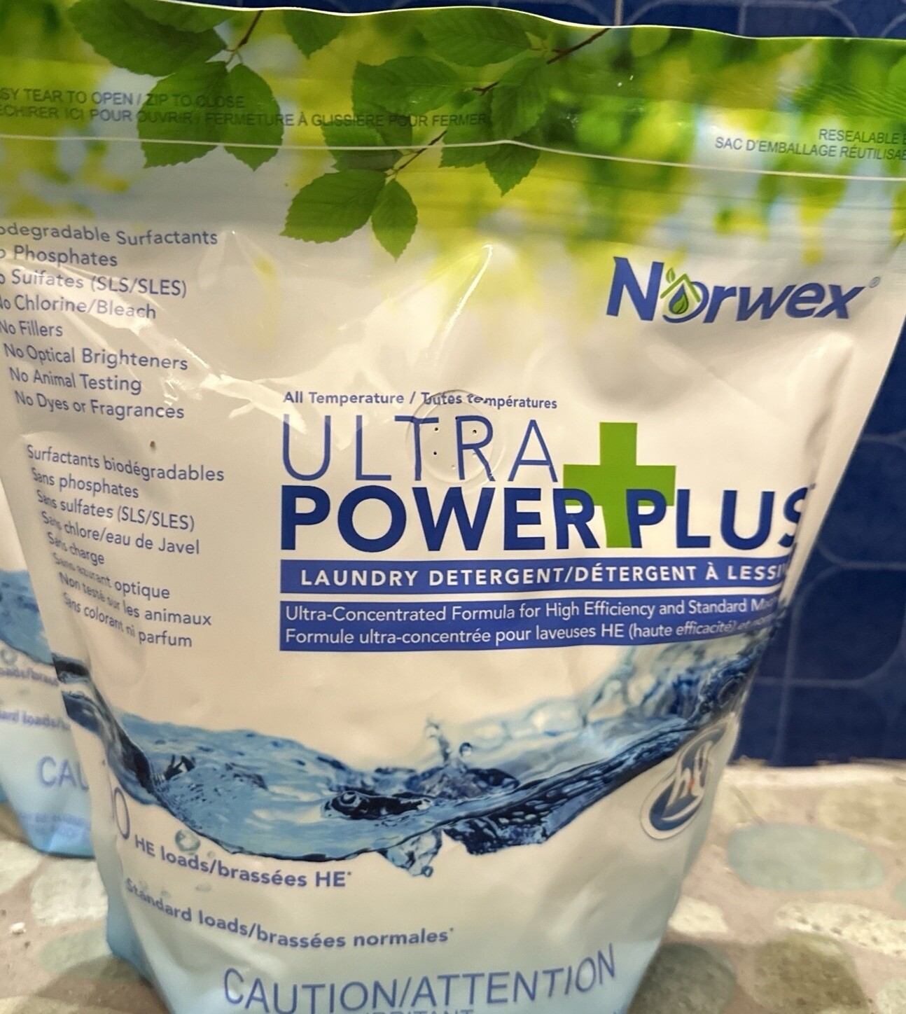 Norwex ultra power plus laundry detergent powder 1kg/2.2 lbs HE 100 ...