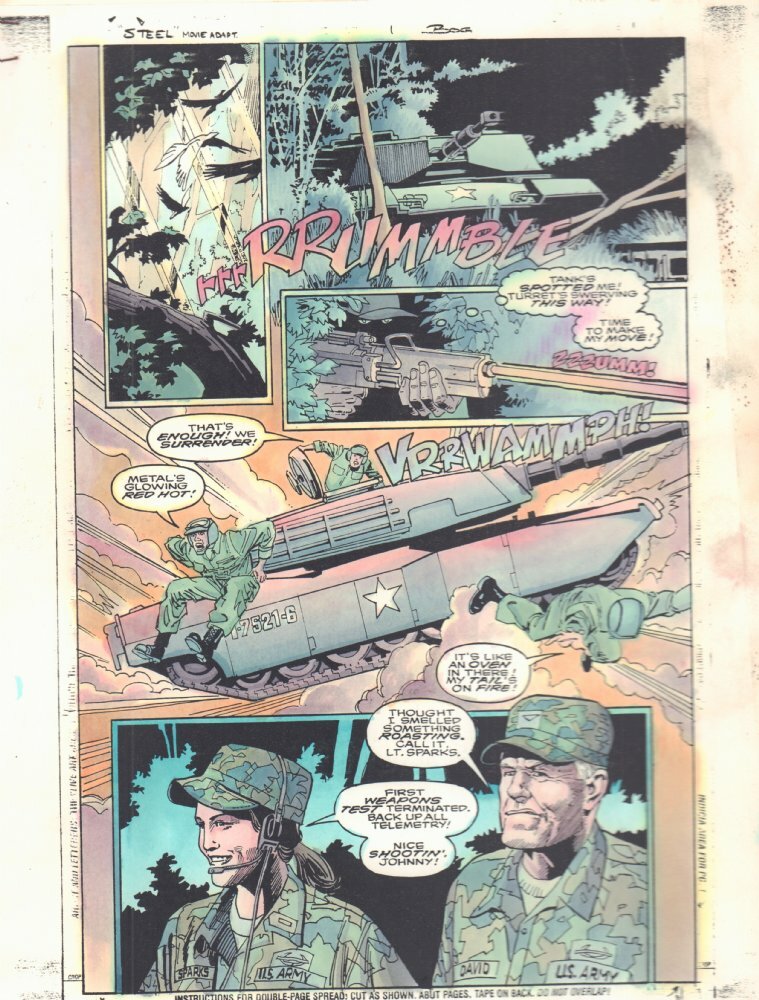 Steel: Official Shaq Movie Comic Adaptation p.1 Color Guide art by John ...