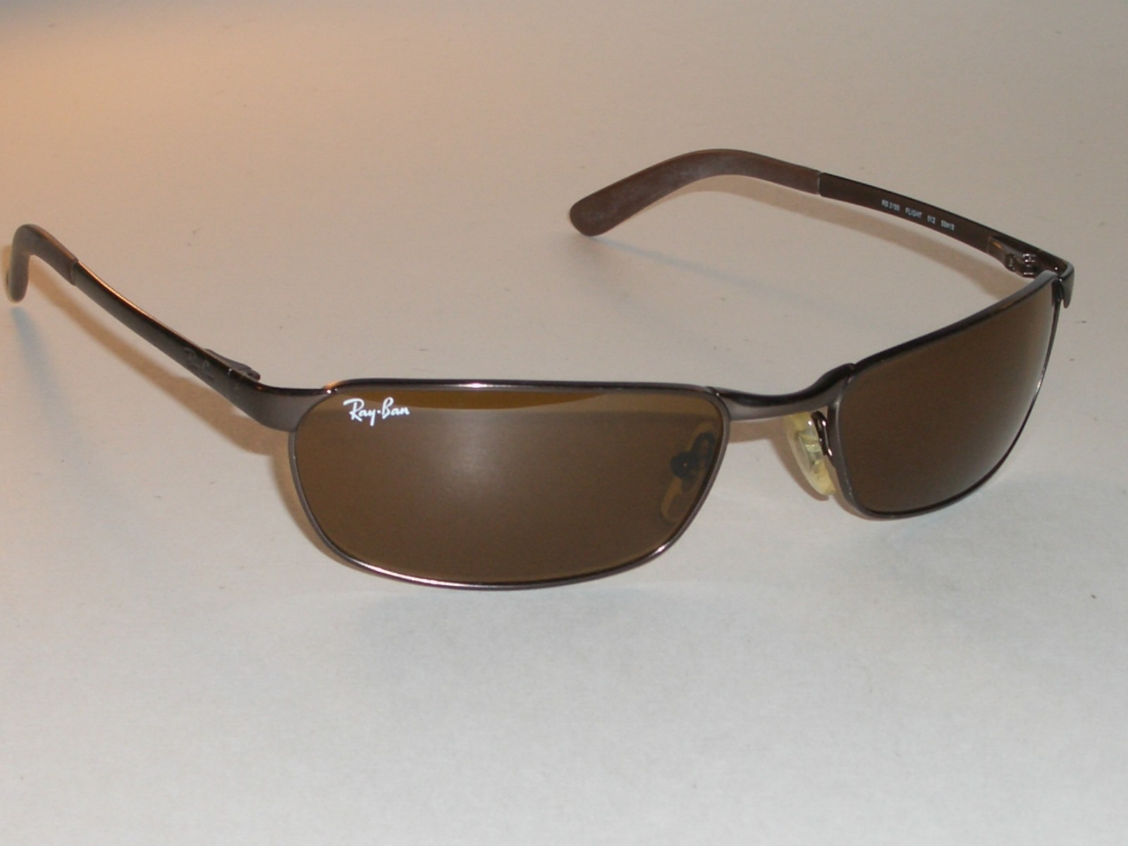 58[]18 RAY-BAN RB3190 FLIGHT 012 B15 SLEEK METAL FLEX HINGE WRAP ...