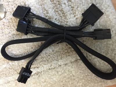 eVGA 6 pin Perif to 4x IDE DRIVER POWER cable FOR EVGA 450-1000 G2 G3 ...