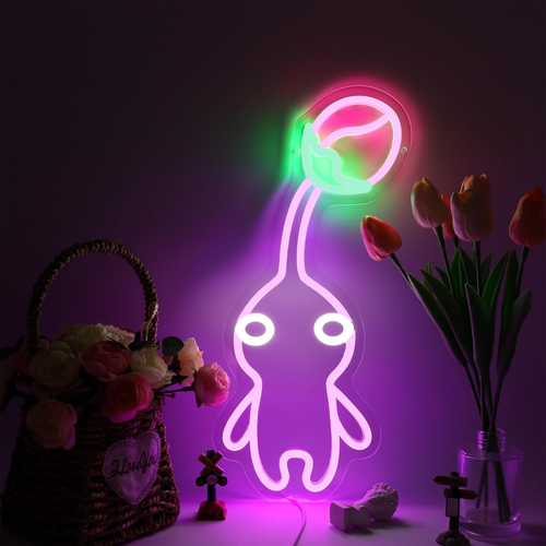 Pikmi Neon Sign for Gaming Room Decor Pikmi Light Pikmin Neon Light ...