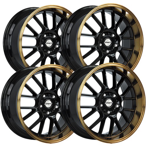 (4) Shift H28 Crank 18x8.5 5x100/5x4.5" +30mm Black/Bronze Wheels Rims ...
