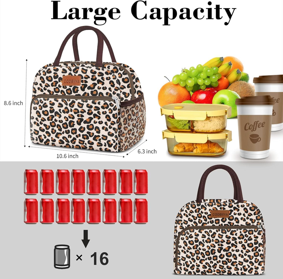 Lunch Box Lunch Bag for Women Adults Men, Reusable Cute Lunch Bag ...