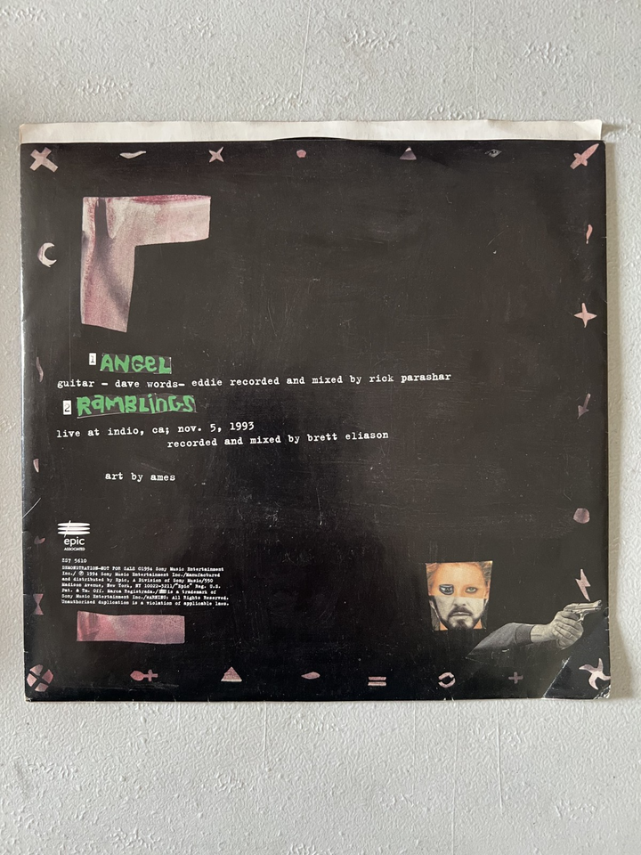 PEARL JAM - Angel b/w Ramblings Holiday Single Picture Sleeve 1994 ...