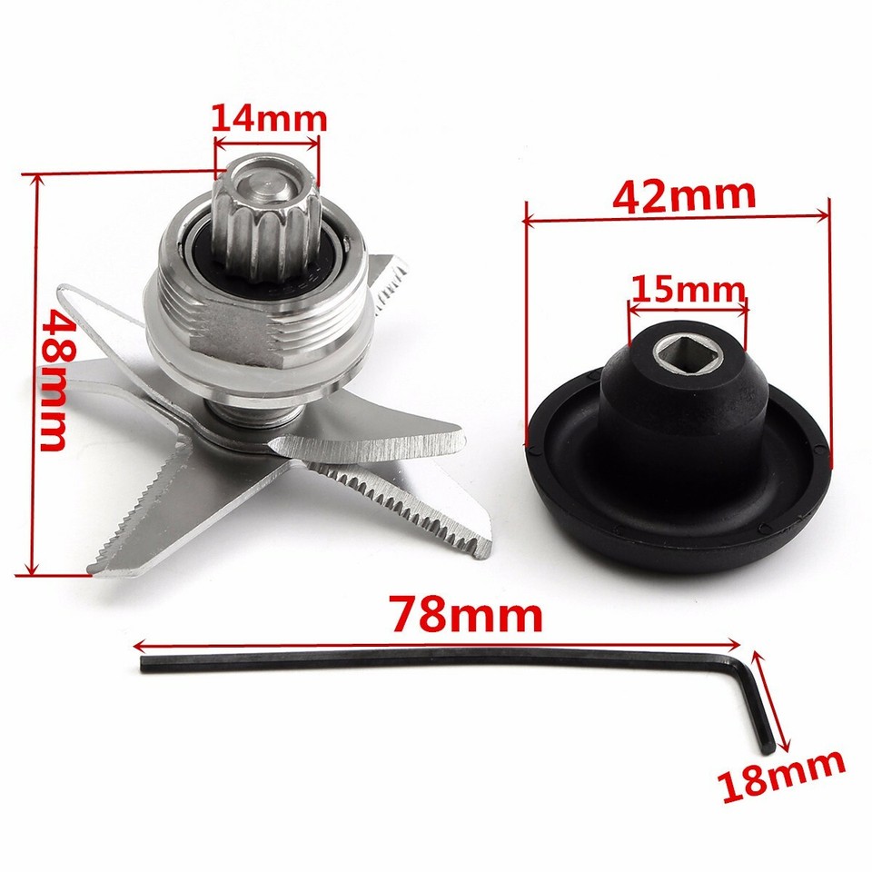 Blender Replacement 6 Blades Assembly & Drive Socket Kit For Vitamix ...