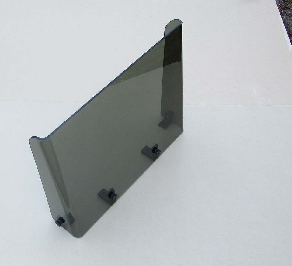 UNIVERSAL FIT SIDE/CENTER CONSOLE TOP MOUNT WINDSHIELD 24" SMOKE TINTED ...