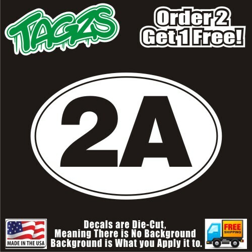 2nd Amendment 2A Oval NRA Gun DieCut Vinyl Window Decal Sticker Car ...