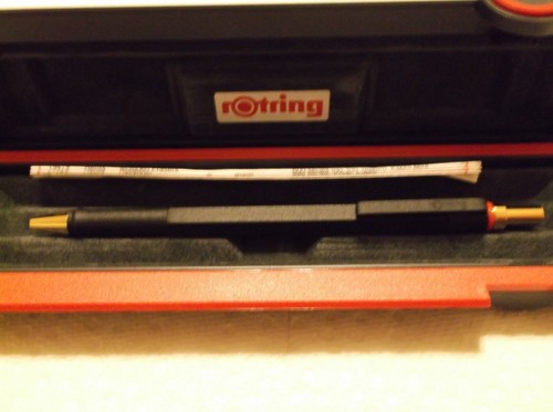 Rotring 600 Pencil Gold 0.5mm Gold & Black New In Box Retracts ...