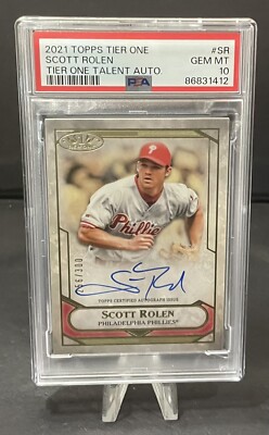2021 Topps Tier One Scott Rolen Tier One Talent Autograph /300 On Card ...
