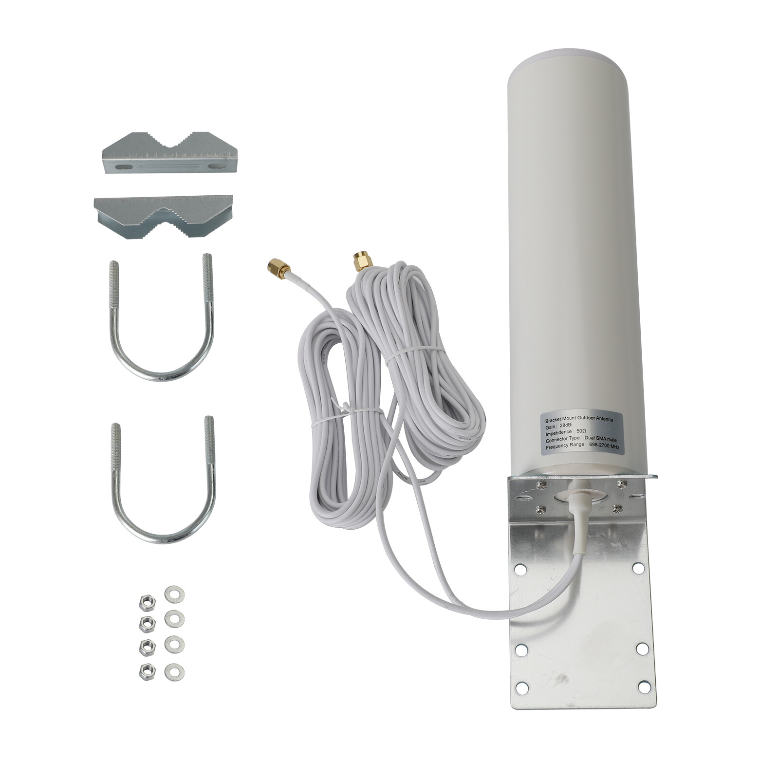 WiFi Antenna 4G LTE Antena SMA 28dBi Omni Antenne Male 5M Dual Cable UE ...