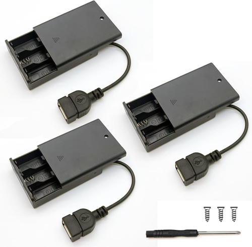 3 AA Battery Holder, 3AA Battery Case Box Holder, 3 X 1.5V AA Battery ...