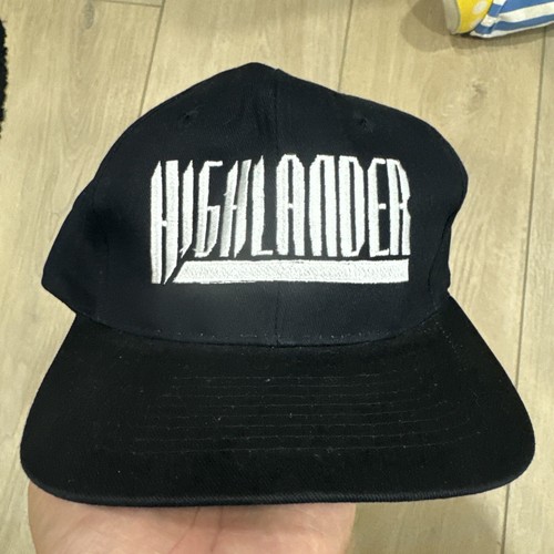 Vintage 90s Highlander Snapback Hat Black Movie Television Promo Crew Deadstock | eBay