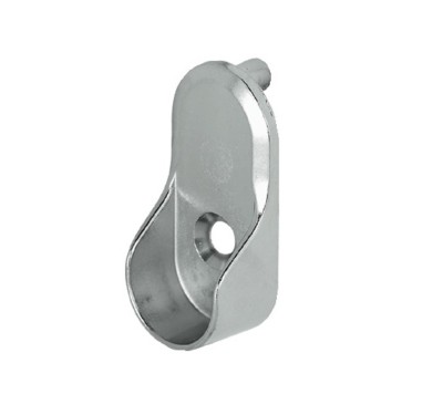 OVAL WARDROBE RAIL END SUPPORTS Rail Brackets 15mm Wide Nickel Plated ...