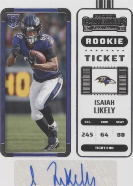 2022 Panini Contenders - Rookie Ticket Isaiah Likely #216 (AU, RC) for ...