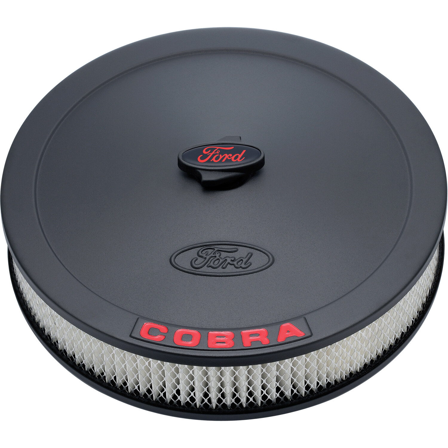 Proform PR302-372 Ford Cobra Air Cleaner Black w/ Red Emblem 13" x 2-5/ ...