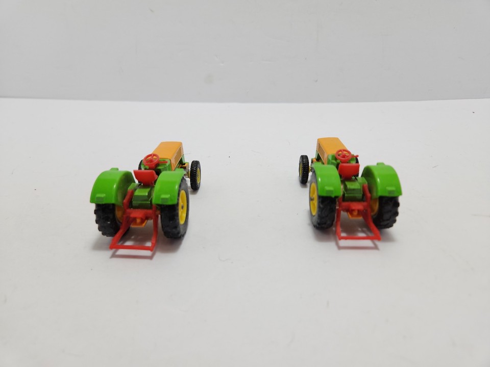 2 Siku Hanomag Farm Tractor Green - Yellow 1:55 Scale Used No Box ...